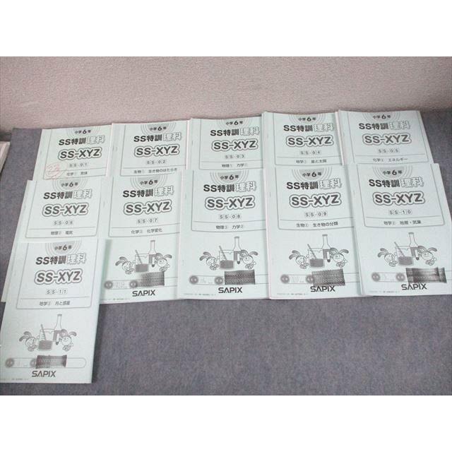 SAPIX サピックス 小6 SS特訓 理科 SS-XYZ SS-01〜11 2024年度版 全11回通年フルセット 計11冊 030S2D : ブックスドリーム 学参ストア2号店 - 通販 ...