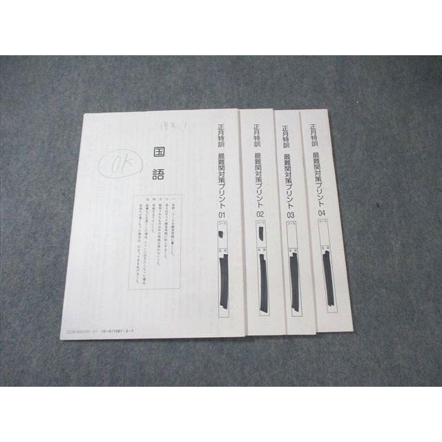 SAPIX サピックス 正月特訓 最難関対策プリント 国語 【計4回分】 2022 ☆ 010s2C : ブックスドリーム 学参ストア2号店 - 通販 - Yahoo!ショッピング