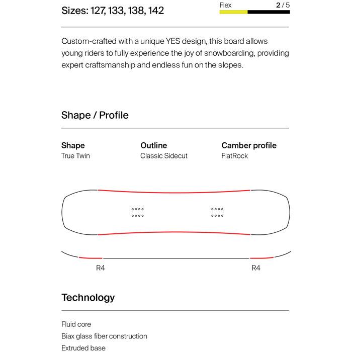 YES 予約 25-26 イエス ファーストベーシック スノーボード 板 FIRST BASIC キッズ ジュニア スノボ 2026 日本正規 ...