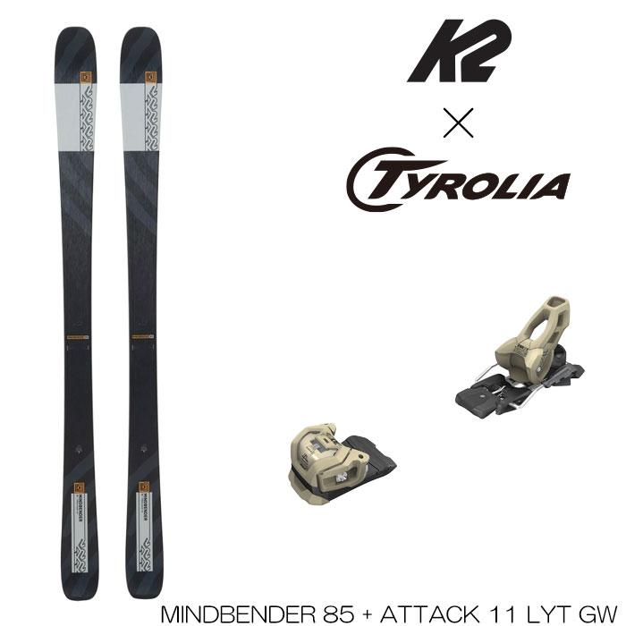 K2（スキー、スノーボード） スキー板 ケーツ メンズ レディース 24 K2 MINDBENDER 85 + 25 Tyrolia ATTACK 11 LYT チロリア ビンディング セット ...