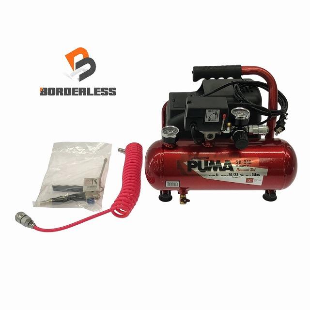 ☆美品☆SK11 藤原産業 PUMA プーマ 100V 常圧 エアコンプレッサー SR-045 SR-L04SPT-01 エアホース＋エアダスタ付 一般圧 4L : 工具販売専門店 ...