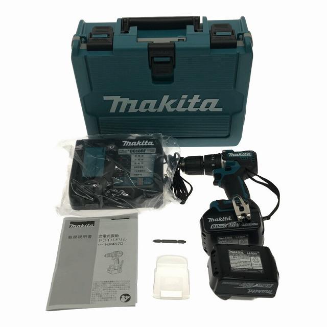 マキタ ☆未使用品☆ makita 18V 充電式震動ドライバドリル HP487DRGX バッテリ2個(18V 6.0Ah) 充電器 ケース付き : 工具販売専門店BORDERLESS ...