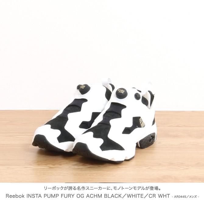 Reebok リーボック インスタ ポンプフューリー INSTA PUMP FURY OG ACHM ブラック／ホワイト BLACK ...