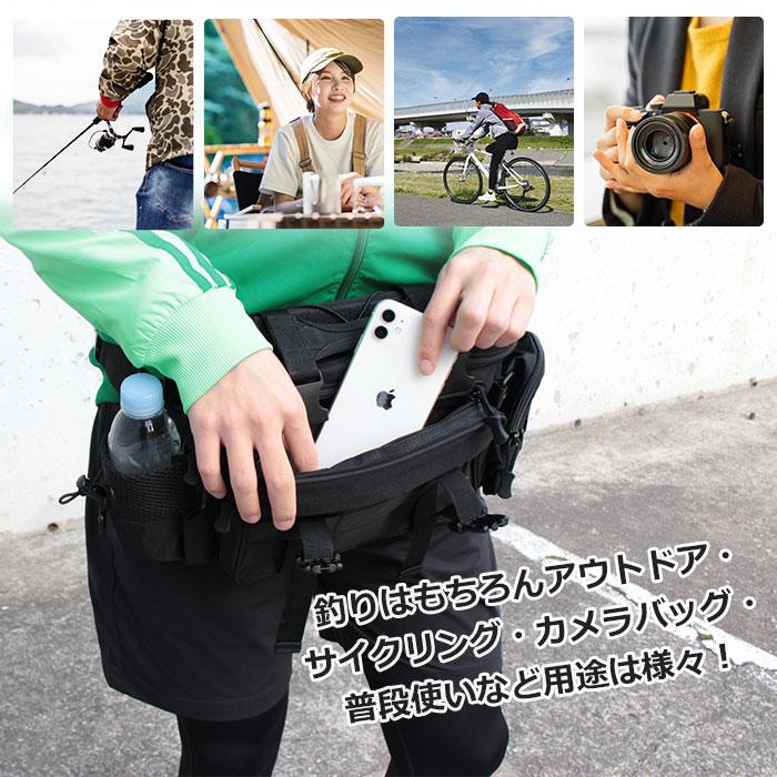 フィッシングバック 釣り バッグ 3way 防水 大容量 多機能 ショルダーバッグ ウエストバッグ ランガンバッグ タックルバッグ エギングバッグ ロッドホルダー : Bospelino 革 ...