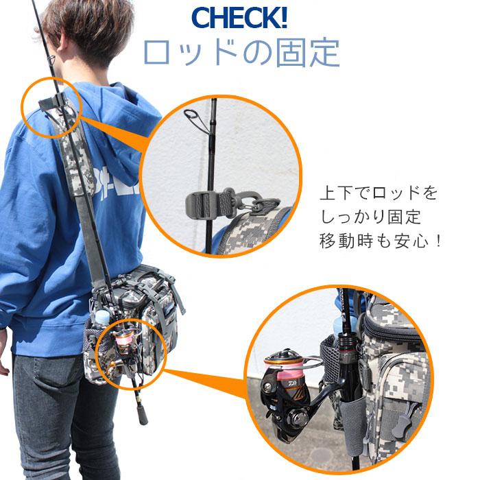 フィッシングバック 釣り バッグ 3way 防水 大容量 多機能 ショルダーバッグ ウエストバッグ ランガンバッグ タックルバッグ エギングバッグ ロッドホルダー : Bospelino 革 ...