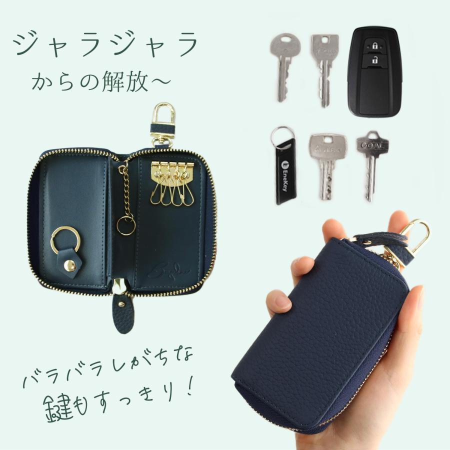 Pit-Life スマートキーケース 本革 免許書が入る くすみ 4連 名入れ 車 メンズ レディース 車の鍵 ブランド 革 安い トヨタ ホンダ 日産 スズキ ダイハツ リモコン 皮 鍵 ...