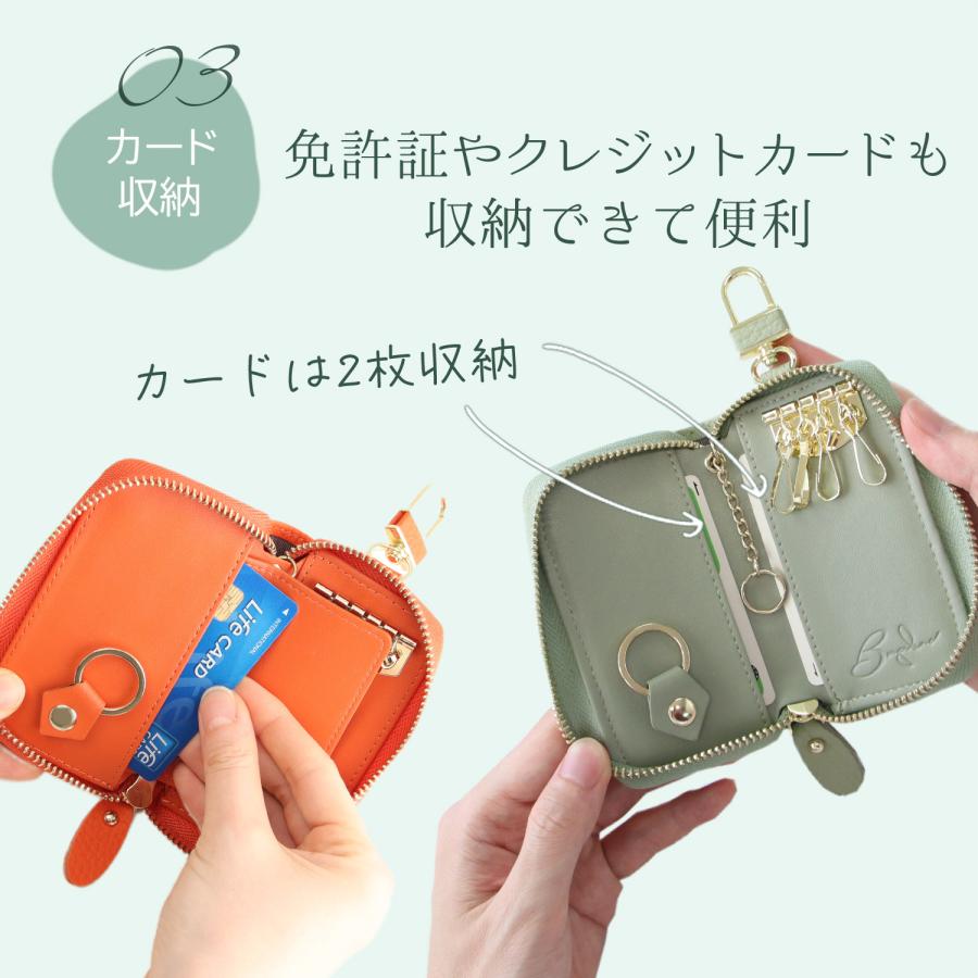 Pit-Life スマートキーケース 本革 免許書が入る くすみ 4連 名入れ 車 メンズ レディース 車の鍵 ブランド 革 安い トヨタ ホンダ 日産 スズキ ダイハツ リモコン 皮 鍵 ...