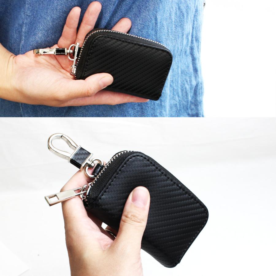 GT-R リレーアタック キーケース 電波遮断 ブラック RFID ラウンドファスナー リモコンキー キーカバー 盗難防止 車 盗難 防止 対策 グッズ カバー スキミング防止 ...