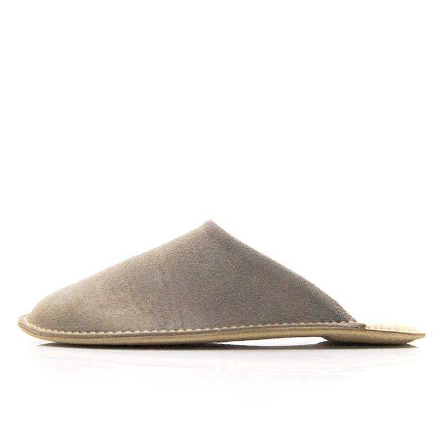 リーラ ヤマトトコロタニ ベロアレザー ルームシューズ 高級 スリッパ 来客用 Reela メンズ レディース 日本製 本革 ベージュ ...