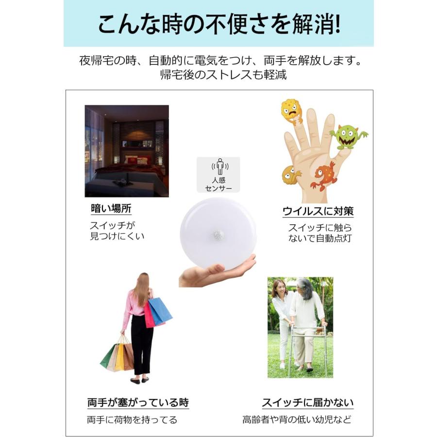 [BOEN] 人感センサー付き 昼白色 LEDシーリングライト 約4畳 （12W）100W 1350LM 赤外線&明暗センサー搭載 引掛け式 ...