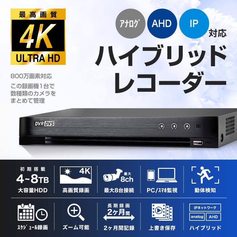 防犯カメラ レコーダー 録画機 4ch 8ch 4TB 8TB AHD IP アナログ 4K 監視カメラ アルコム RD-RV8204 :RD-RV8204:防犯宣言 - 通販 - Yahoo ...