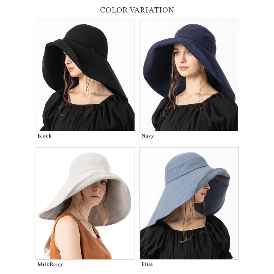 Loo＆c 帽子 レディース 大きいサイズ 完全遮光 遮光100％ UVカット つば広 折りたたみ 日よけ 春 夏 春夏 母の日 おすすめ UV あご紐で飛ばない 56-63cm 小顔効果 ...