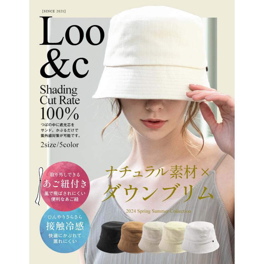 Loo＆c 半額 帽子 レディース 大きいサイズ バケットハット バケハ 完全遮光 遮光100％ UVカット 春 夏 春夏 母の日 自転車でもあご紐で飛ばない 旅行 運動会 : 帽子屋Loo ...