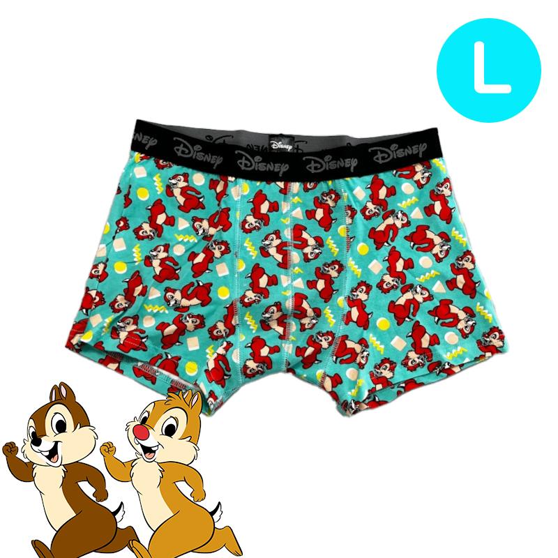 【パンツ3枚購入でメール便送料無料】ディズニー チップ＆デール ボクサーパンツ スマイル いっぱい LGR L DS5783 キャラクター ...
