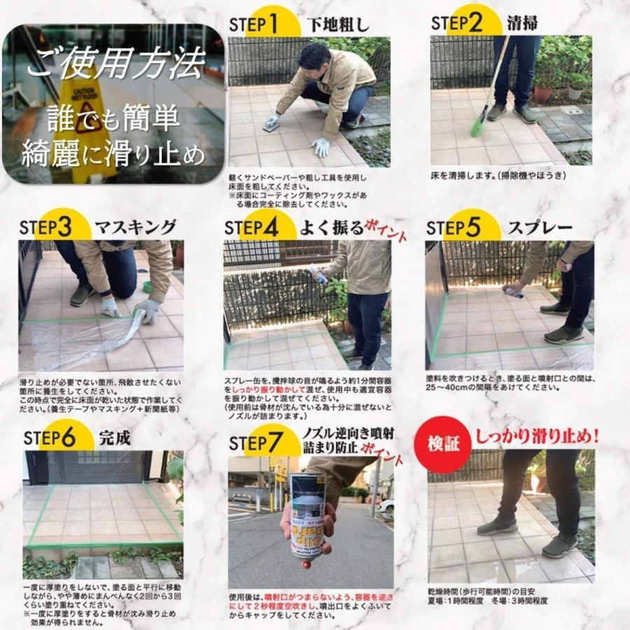 ステップソリューション 滑り止めスプレー スリップガード すべり止め 床用 クリア色 300ml缶 6缶箱 1m2/缶 石材 タイル 縞鋼板 STEPSOLUTION 100 : 防水材料屋 ...