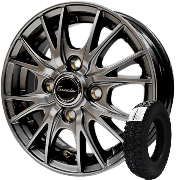 BRIDGESTONE 2025年製造 ブリヂストン 604V 145/80R12 80/78N ＆ エクシーダー E05 II サマータイヤ+アルミホイール4本セット : バワーズ ...