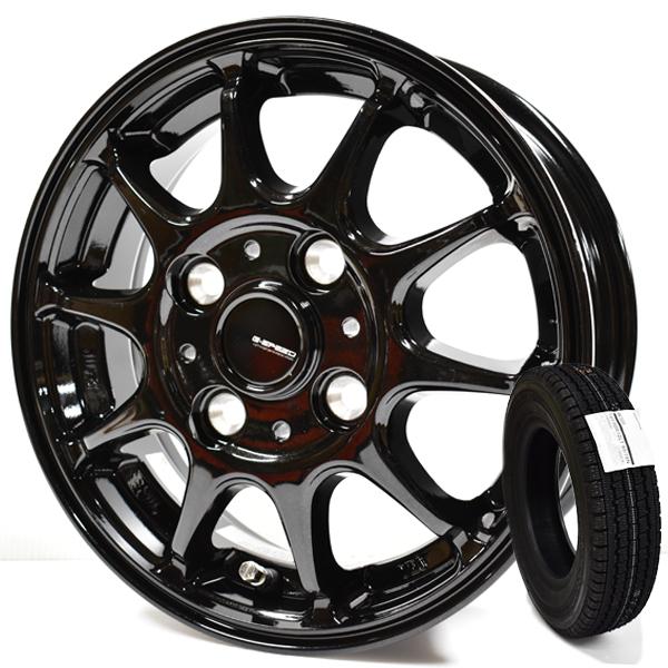 BRIDGESTONE 2025年製造 ブリヂストン W300 145/80R12 80/78N＆G・SPEED G-07 スタッドレスタイヤ+アルミホイール4本セット : バワーズ ...