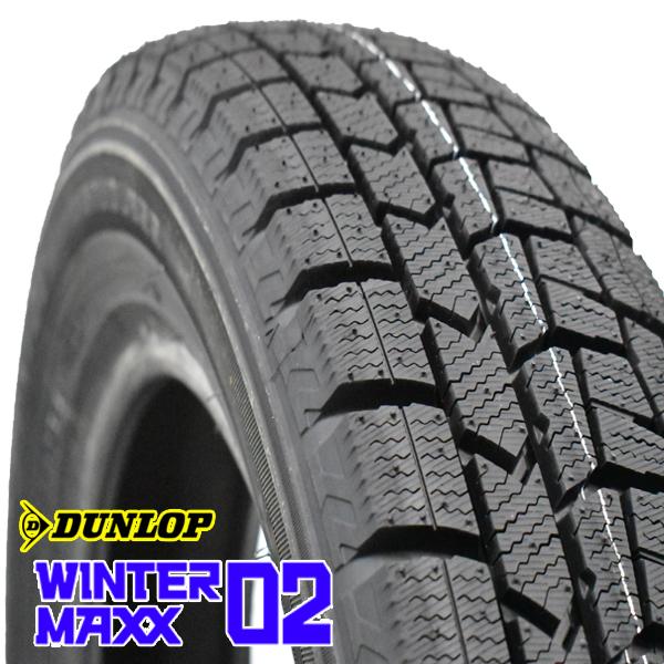WINTER MAXX 02 2024年製 ダンロップ ウインターマックス WM02 155/65R14+ LANX L5 ブラック 塩水噴霧試験1000時間 スタッドレスタイヤ+アルミ ...