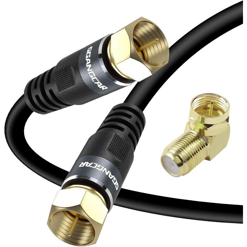 SGANGCAR アンテナケーブル S-4C-FB同軸ケーブル ネジ式コネクタ 4K8K地デジ/BS/CS/CATV放送対応 10M : 20240229040825-01732 : BR ...