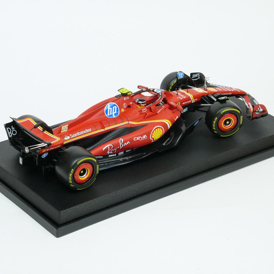 Ferrari（フェラーリ） BBURAGO 1/18スケール SF24 C.サインツ #55 2024 レッド 18-16815SI ...