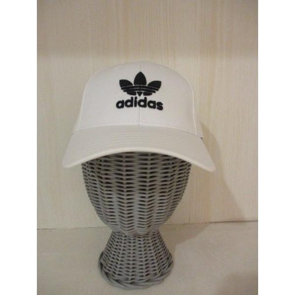 adidass Originals トレフォイル ベースボールキャップ（ホワイト/ブラック） (FJ2544） : fj2544 ...