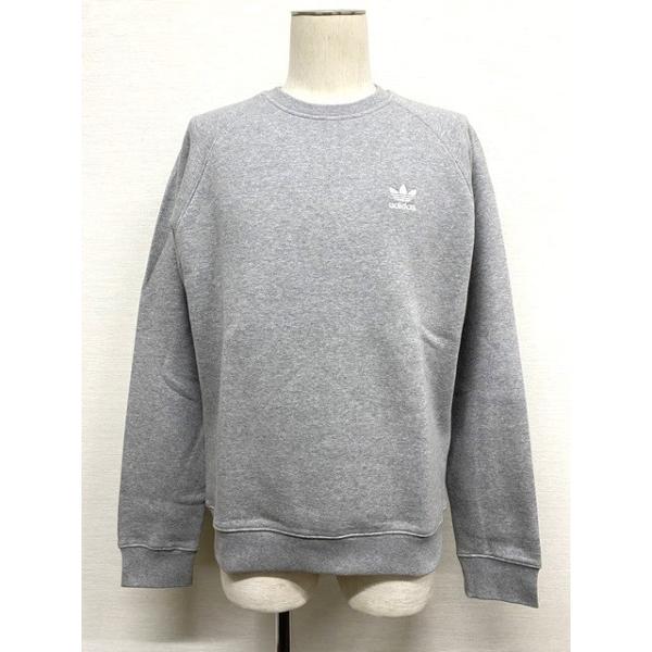adidas Originals トレフォイル エッセンシャルズ クルーネックスウェット （ミディアムグレーヘザー）（IM4537 ...