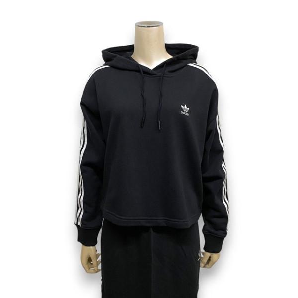 adidas Originals レディース アディカラー スリーストライプス ショートパーカー （ブラック）（IU2424 ...