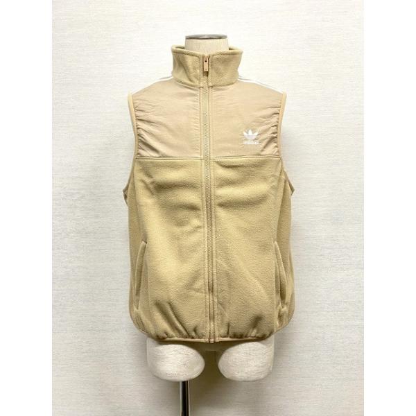 adidas Originals アディカラー スリーストライプス マイクロフリースベスト (マジックベージュ) (IZ2483 ...