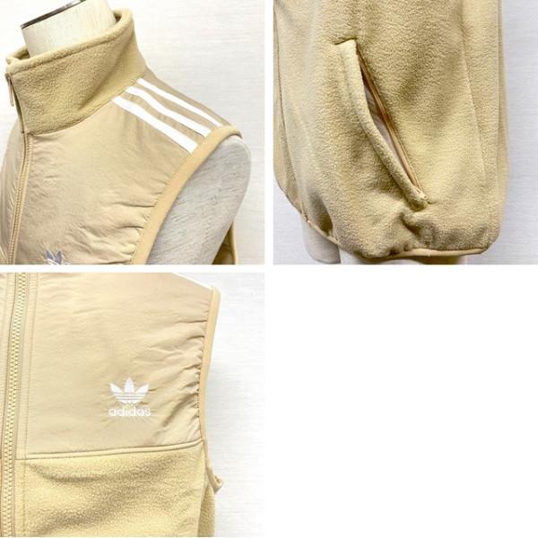 adidas Originals アディカラー スリーストライプス マイクロフリースベスト (マジックベージュ) (IZ2483 ...
