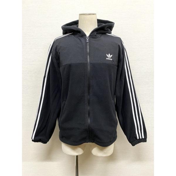 adidas Originals アディカラー 3ストライプ テディフリースフーディー （ブラック）（IZ4802 ...