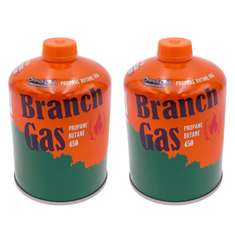 Branch Gas （BG-450） 2本セット カートリッジ式 ガスボンベ LPガス (プロパン) イソブタン ガス 混合 ...