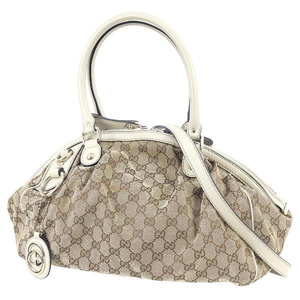 GG グッチ スーキー キャンバス ショルダーバッグ ホワイト 6556 : ACROSS～アクロス～ - 通販 - Yahoo!ショッピング