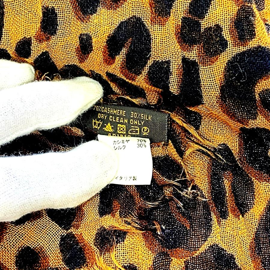LOUIS VUITTON（ルイ・ヴィトン） M72215 カシミヤ シルク エトールレオパード ストール カシミア レディース ブラウン ...