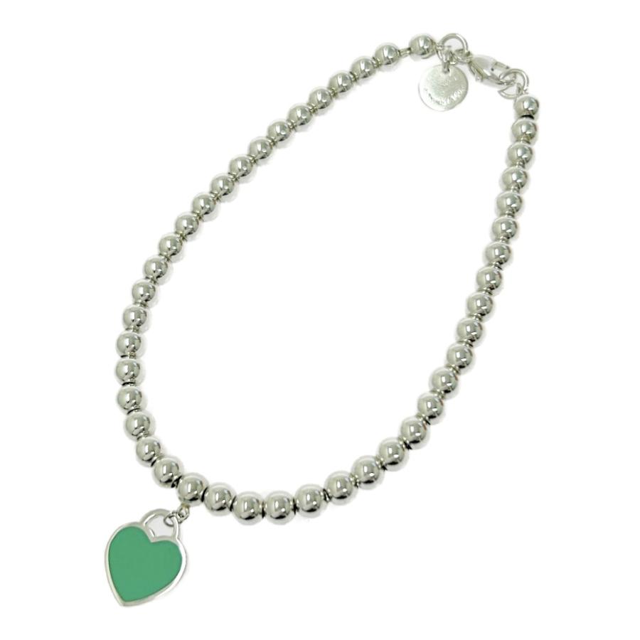 ティファニー リターン トゥ ティファニー ミニハートタグ 1Pダイヤ ブレスレット シルバー ブルー SV925 TIFFANY&Co. 【中古】 TIFFANY&Co.（ティファニー） 【箱付き】 シルバー リターントゥ ミニ