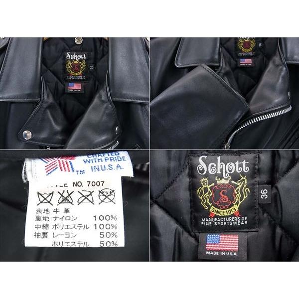 Schott N.Y.C 【中古】USA製 SCHOTT ショット 613US ワンスター ライダース レザージャケット ブラック系 36 /本店 : ブランド専門店LIFE - 通販 ...