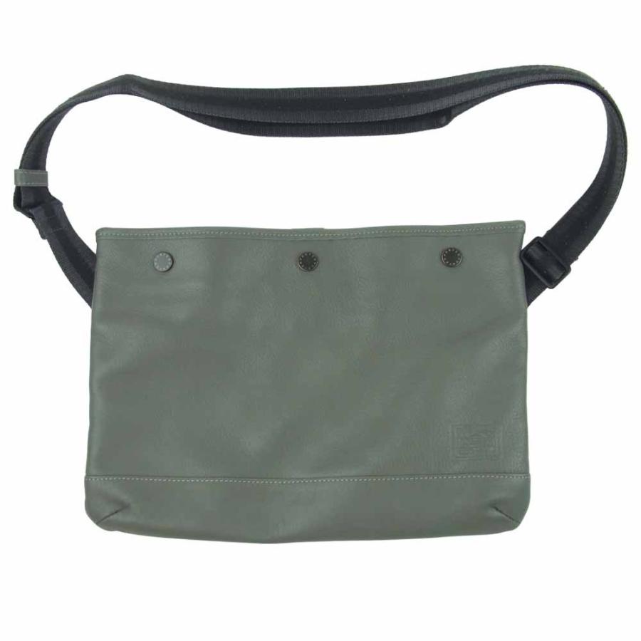 PORTER ポーター DELIGHT SACOCHE ディライト レザー サコッシュ ショルダー バッグ グレー系【中古】 : ブランド専門 ...