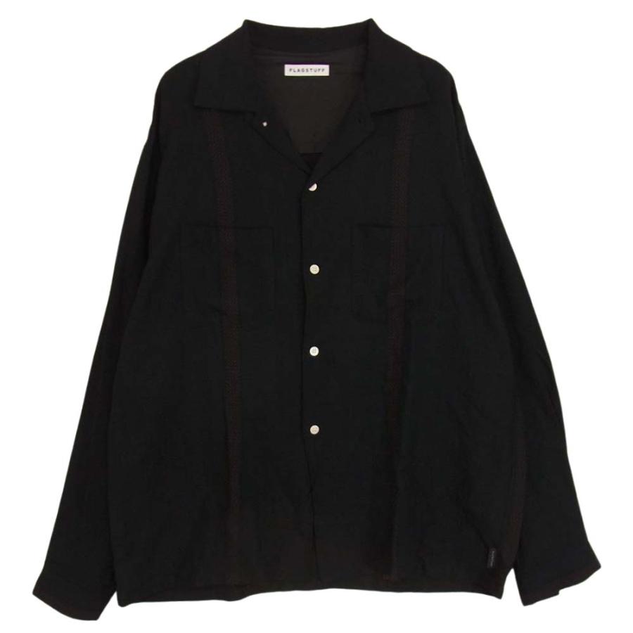 フラグスタフ FLAGSTUFF 22SS ORIGINAL DOBBY STRIPE L/S SHIRTS オリジナルドビー レーヨン 長袖 シャツ ブラック系 M【中古】 : ブランド専門 ...