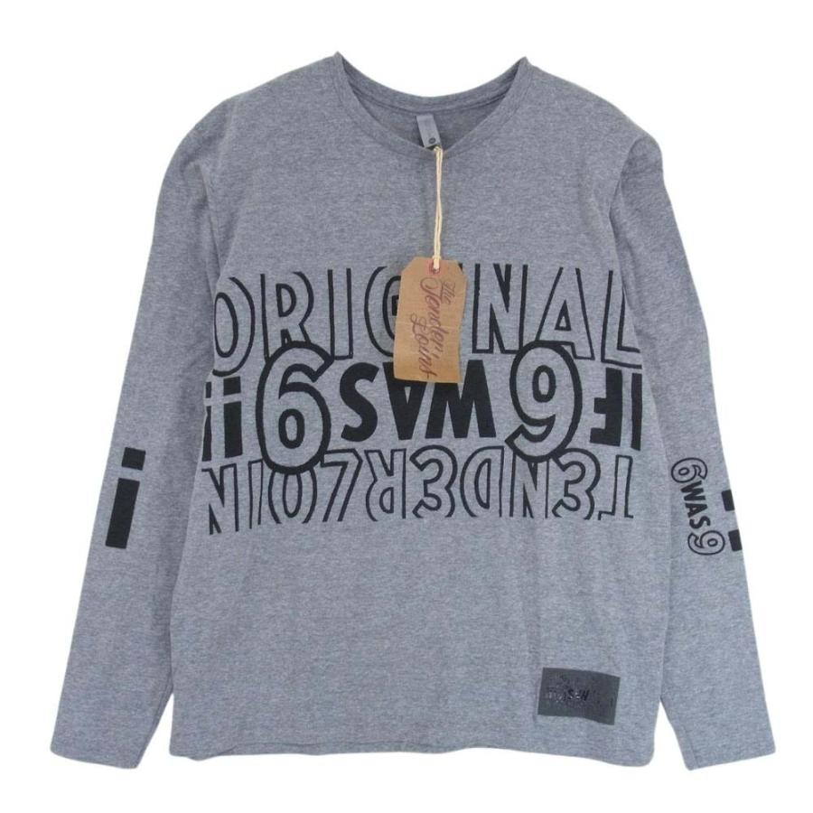 TENDERLOIN テンダーロイン 22SS LONG SLEEVE TEE 3A ロゴ プリント 長袖 Tシャツ グレー系 M【極上美品 ...