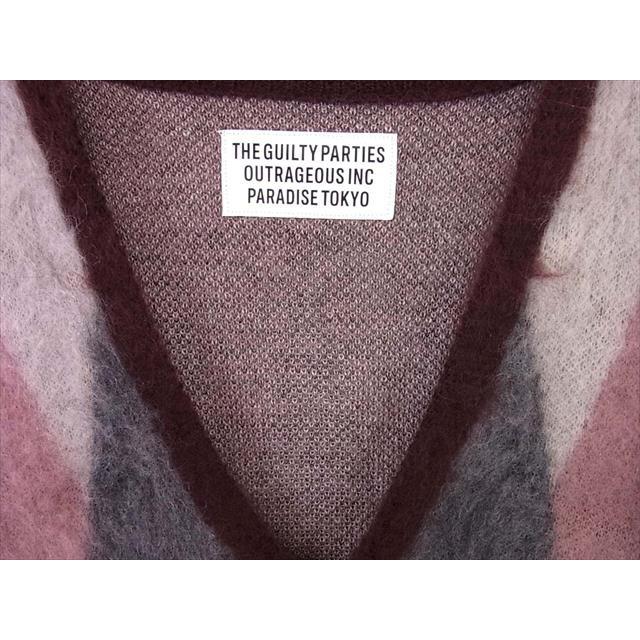 WACKO MARIA ワコマリア 17FW-WMK-KN18 MOHAIR DIAMOND JACQUARD CARDIGAN モヘア ジャガード カーディガン マルチカラー系 M 【中古 ...