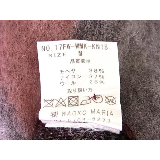 WACKO MARIA ワコマリア 17FW-WMK-KN18 MOHAIR DIAMOND JACQUARD CARDIGAN モヘア ジャガード カーディガン マルチカラー系 M 【中古 ...