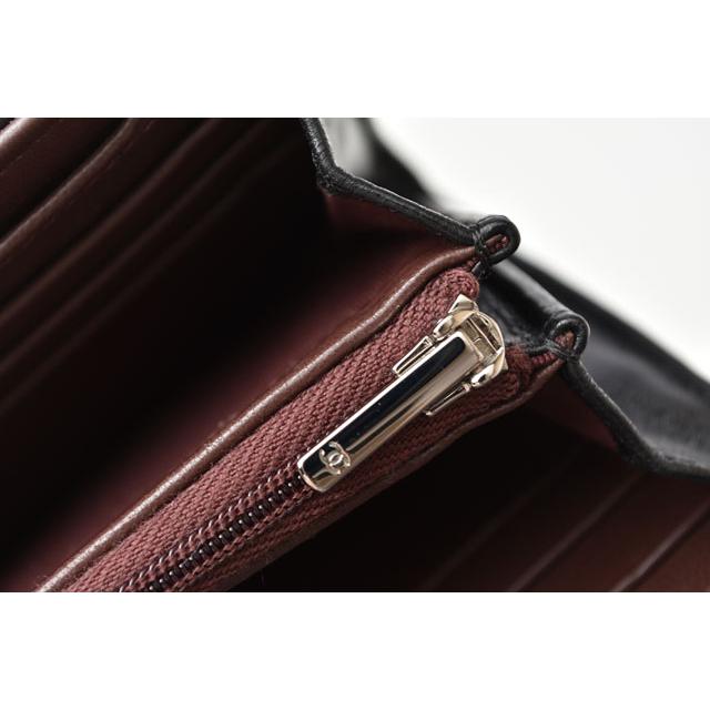 キャビアスキン シャネル 財布 AP0241 CHANEL 長財布 タイムレス・クラシック マトラッセ ラムスキン ブラック/ボルドー爆買 ...