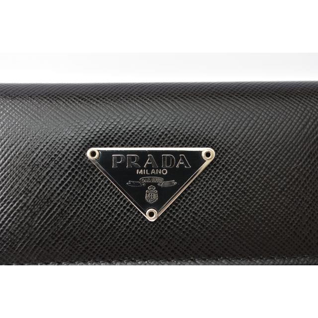 PRADA プラダ キーケース/キーホルダー 6連 M222A SAFFIANO/型押しレザー NERO/ブラック 未使用 アウトレット ...