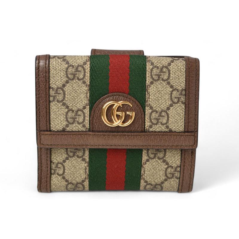 GUCCI グッチ 財布/二つ折り 折財布 ベージュ/ブラウン 523173 96IWG 8745 Ophidia/オフィディア GGスプリーム : Import shop P.I.T ...
