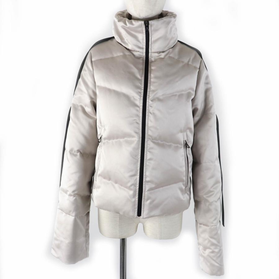 【ドンドン見直し】極美品☆AHIRAIN アイレイン ロゴ入り ZIP UP ダウンジャケット ライトグレー XS 正規品 レディース 定価 ...