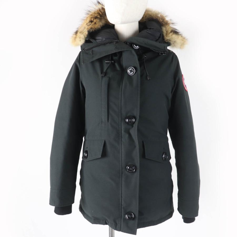 良品☆CANADA GOOSE カナダグース 2300JL CHARLOTTE シャーロット ファー・フード付 ダウンコート ブラック S ...