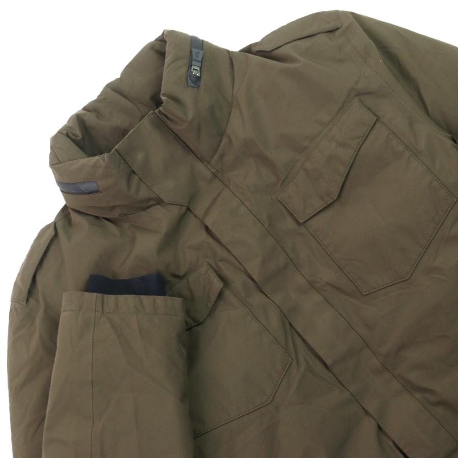 HERNO 良品 Herno ヘルノ PI075UL Laminar ラミナー GORE-TEX ゴアテックス M-65 ロゴタグ スタンドカラー ダウンジャケット 46 正規品 メンズ ...