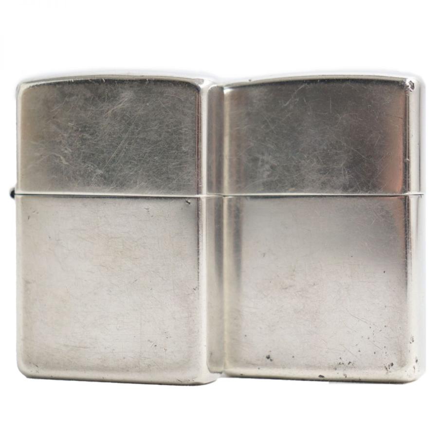 良品 Zippo ジッポ STERLING SILVER/スターリングシルバー 2002/2003 オイルライター 二点セット シルバー USA製 総重量61.05/61.07g ...