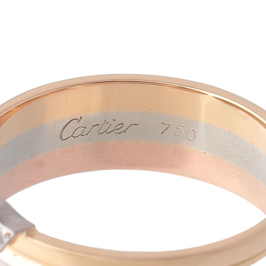 Cartier（カルティエ） 2C ダイヤ リング スリーカラー #52 750WG/YG/PG 新品仕上げ済 Cartier【15997 ...