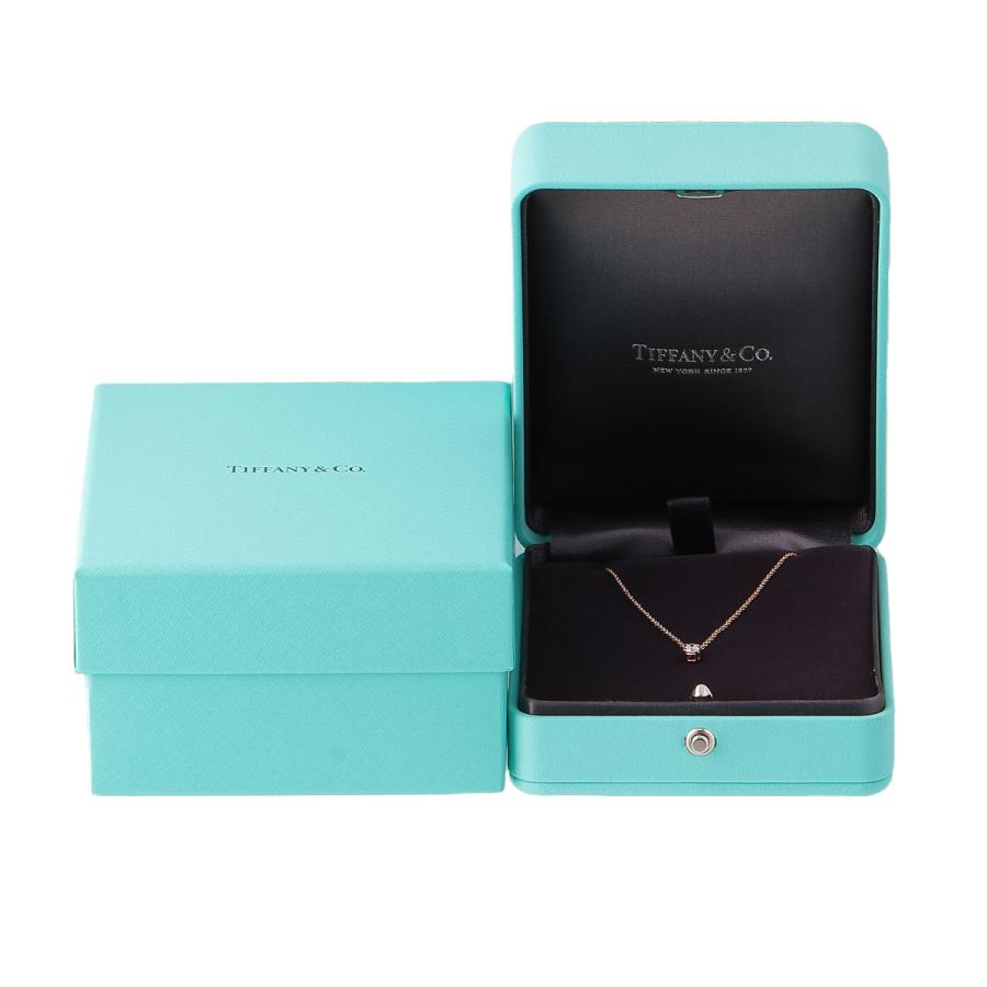 TIFFANY&Co. ティファニー ソリティア ダイヤ ネックレス Au750PG 直径3.6mm 0.17ct 41cm 箱 新品仕上げ済 ...