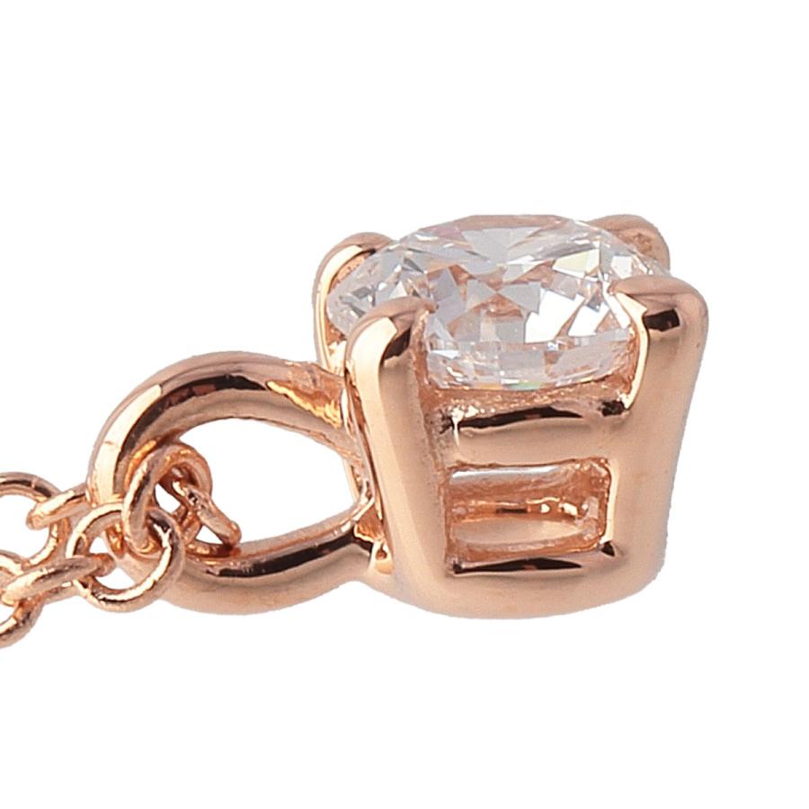 TIFFANY&Co. ティファニー ソリティア ダイヤ ネックレス Au750PG 直径3.6mm 0.17ct 41cm 箱 新品仕上げ済 ...